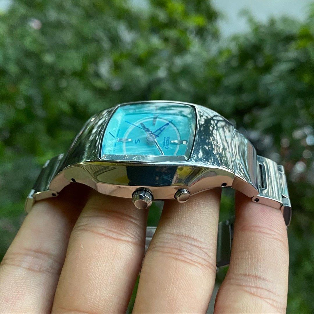Seiko Sus Kinetic GMT Blue Dial 5M45-5A00 36mm, Fesyen Pria, Jam Tangan ...