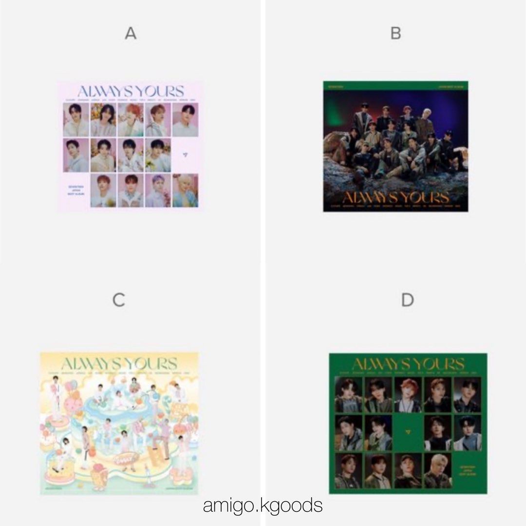 【WVS JP/UMS 夾小卡】通路特典/Lucky Draw SEVENTEEN JAPAN BEST ALBUM「ALWAYS YOURS」 代購, 預購 - Carousell
