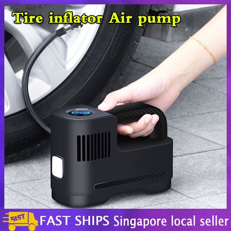 [SG Spot] Tire Inflation Pump Digital Mini Portable Wireless Tire Pump ...