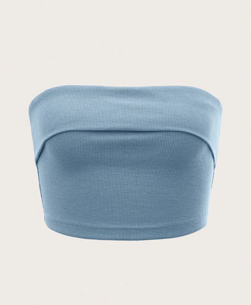 SHEIN Ribbed Knit Tube Top, Women's Fashion, Tops, Sleeveless on Carousell