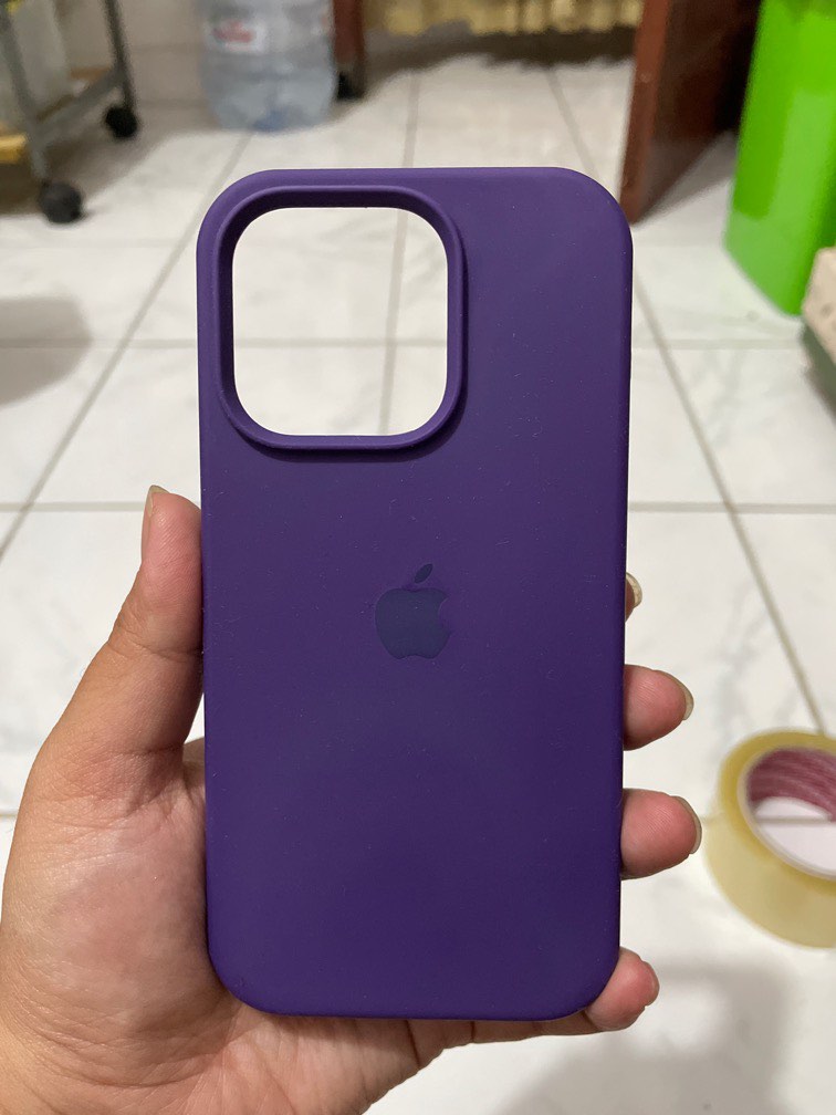 Silicon Case 14 Pro Deep Purple, Telepon Seluler & Tablet, Aksesoris ...