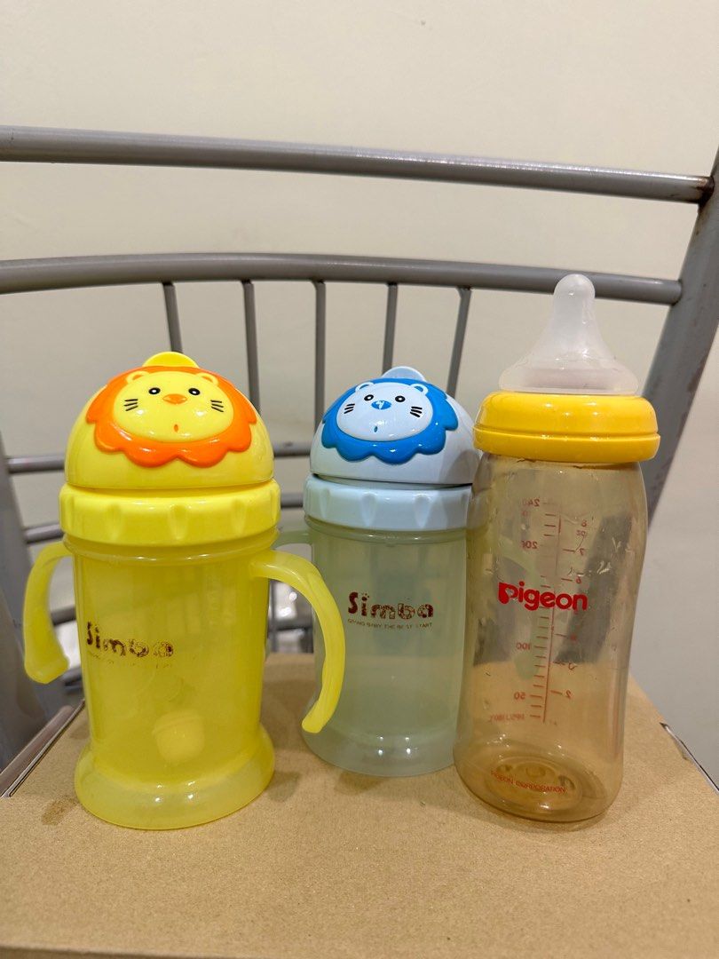 Simba drinking cup & pigeon milk bottle, Babies & Kids, Nursing ...