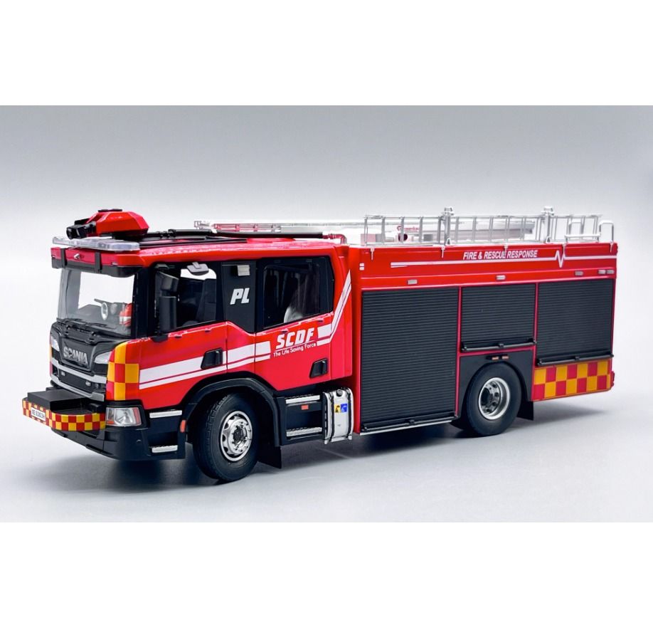 Singapore Civil Defence Force (SCDF) SCANIA Pump Ladder Model (1:43), Hobbies & Toys, Toys ...