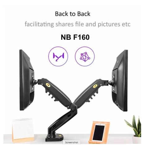 Single / Dual Vesa Monitor Mount Arm - NB F80/ F160 /FP-1 Adapter North ...