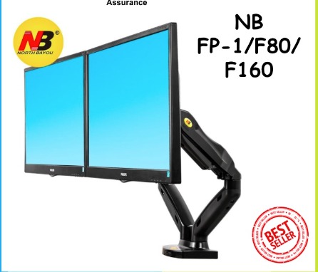 Single / Dual Vesa Monitor Mount Arm - NB F80/ F160 /FP-1 Adapter North ...