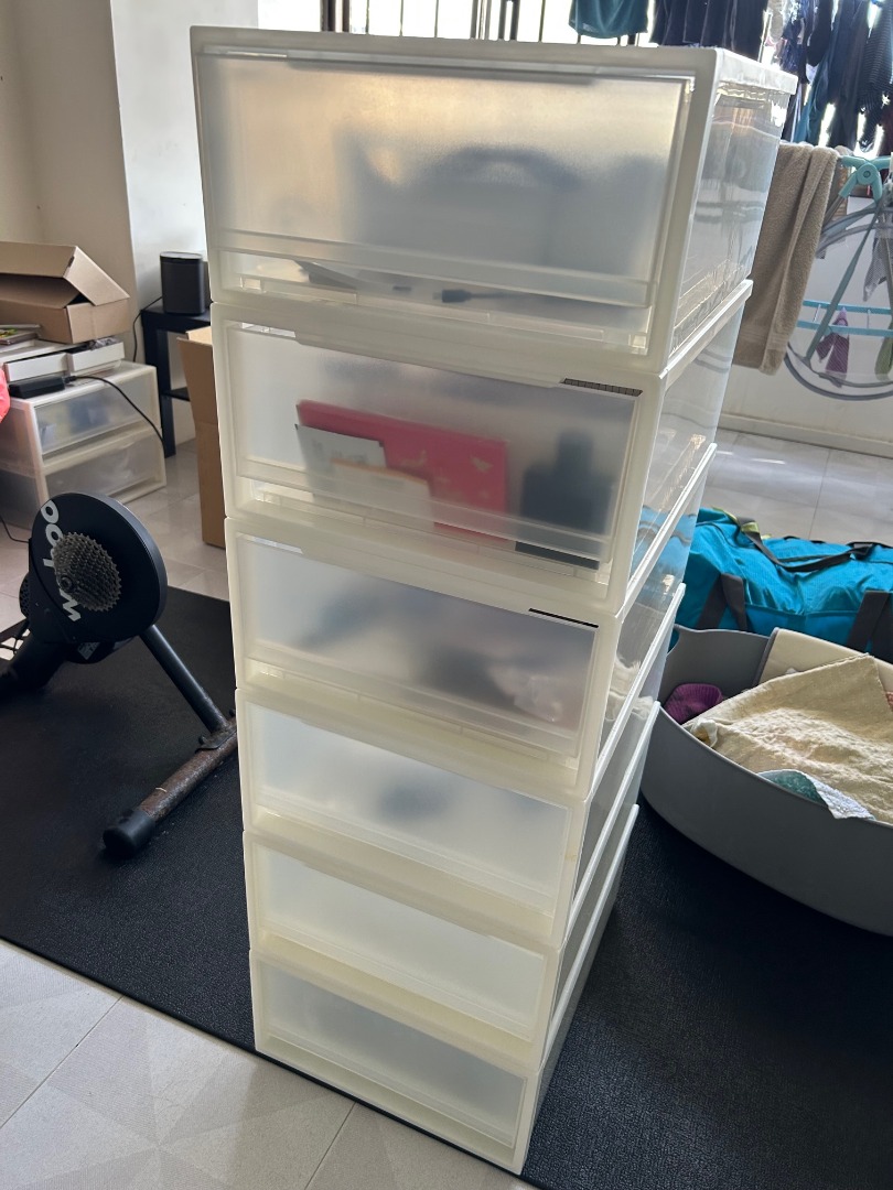 Six Muji Stackable Drawers, Furniture & Home Living, Home Improvement ...