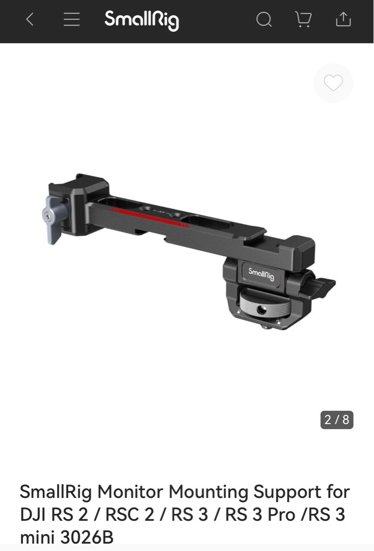 SmallRig Monitor Mounting Support for DJI RS 2 / RSC 2 / RS 3 / RS 3 ...