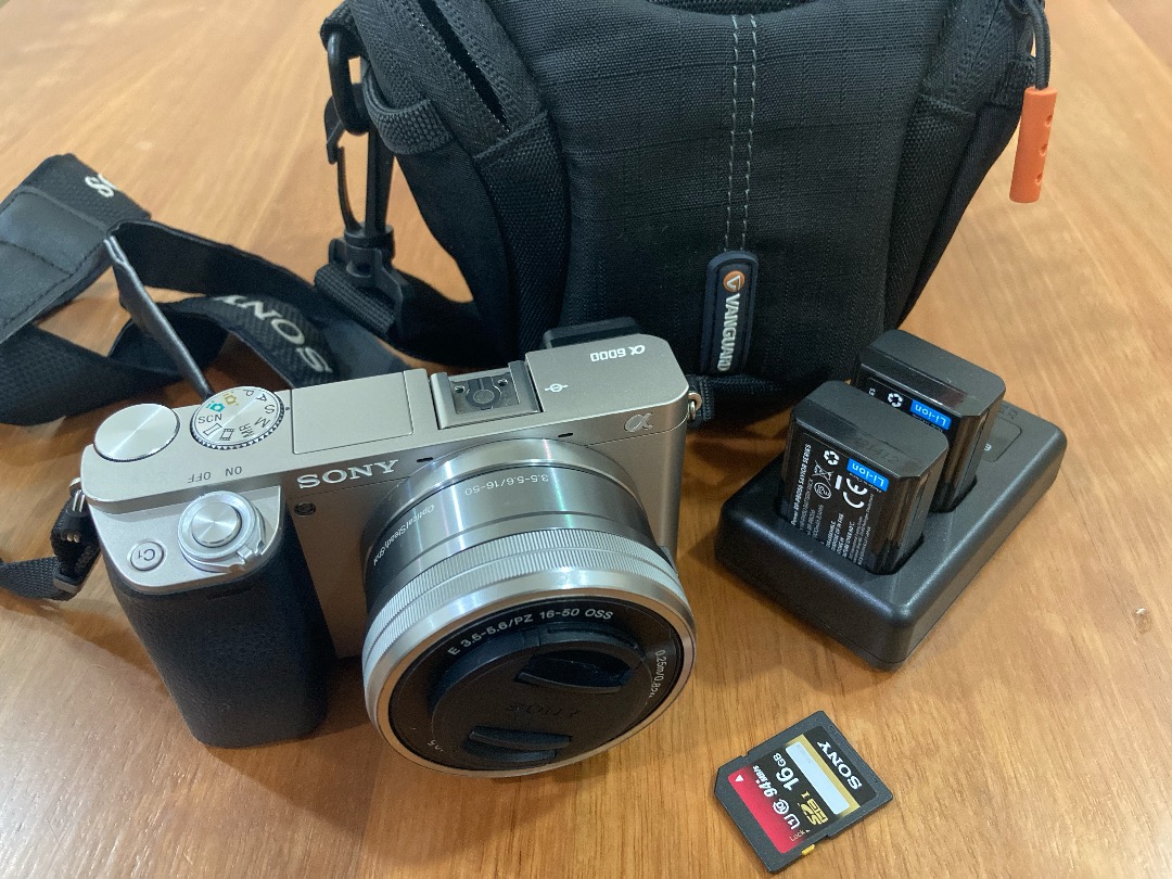 Sony alpha 6000 mirrorless DSLR camera (silver), Photography, Cameras on Carousell