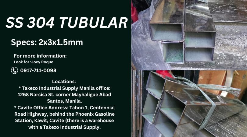 SS 304 Tubular, Commercial & Industrial, Construction Tools & Equipment ...