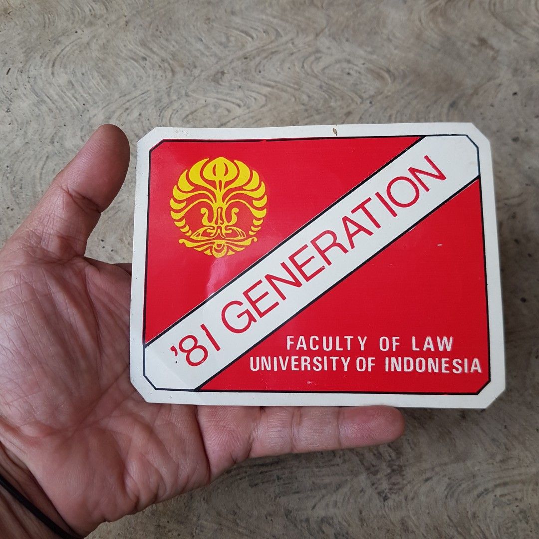 Stiker asli Jadul Vintage Fakultas Hukum UI Universitas Indonesia tahun 81, Serba Serbi, Others ...