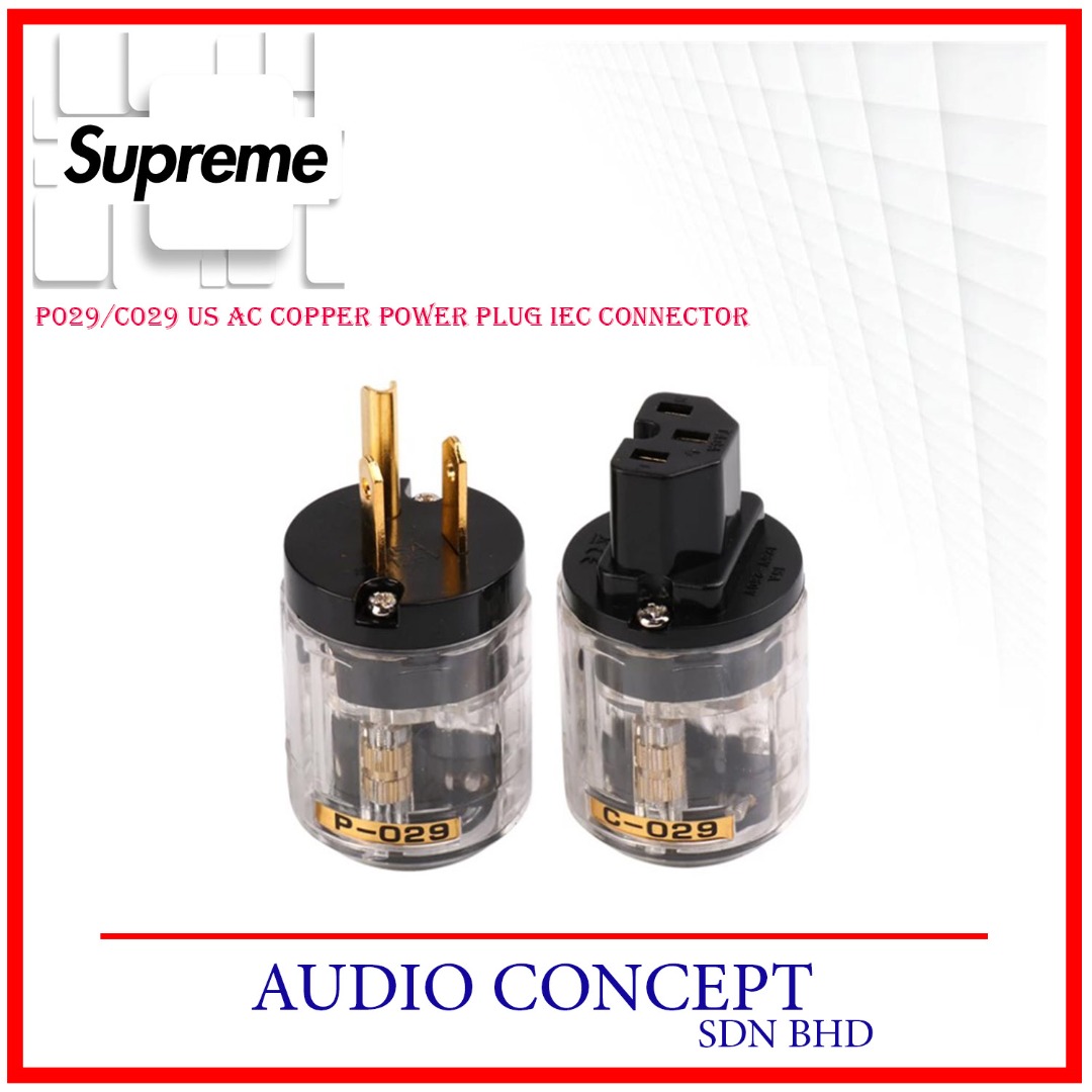 Supreme P029 / C029 US AC Copper Power Plug IEC Connector (1 Set ...