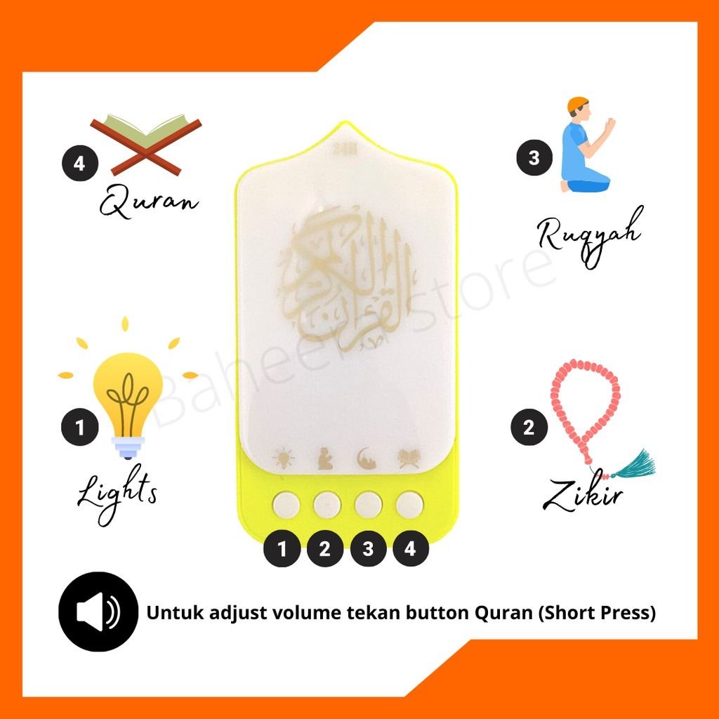 Surah Plug with Zikir Ruqyah Auto Play 24h Non Stop , Women's Fashion ...