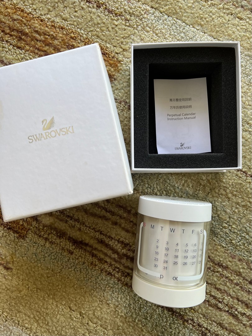 Swarovski perpetual table calendar, Furniture & Home Living, Home Decor ...