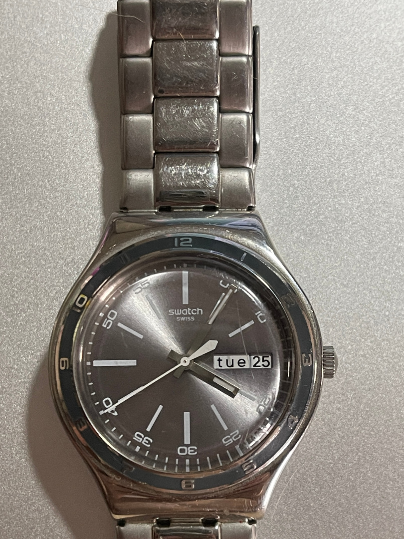 Swatch Irony Stainless Steel Watch, Men's Fashion, Watches ...