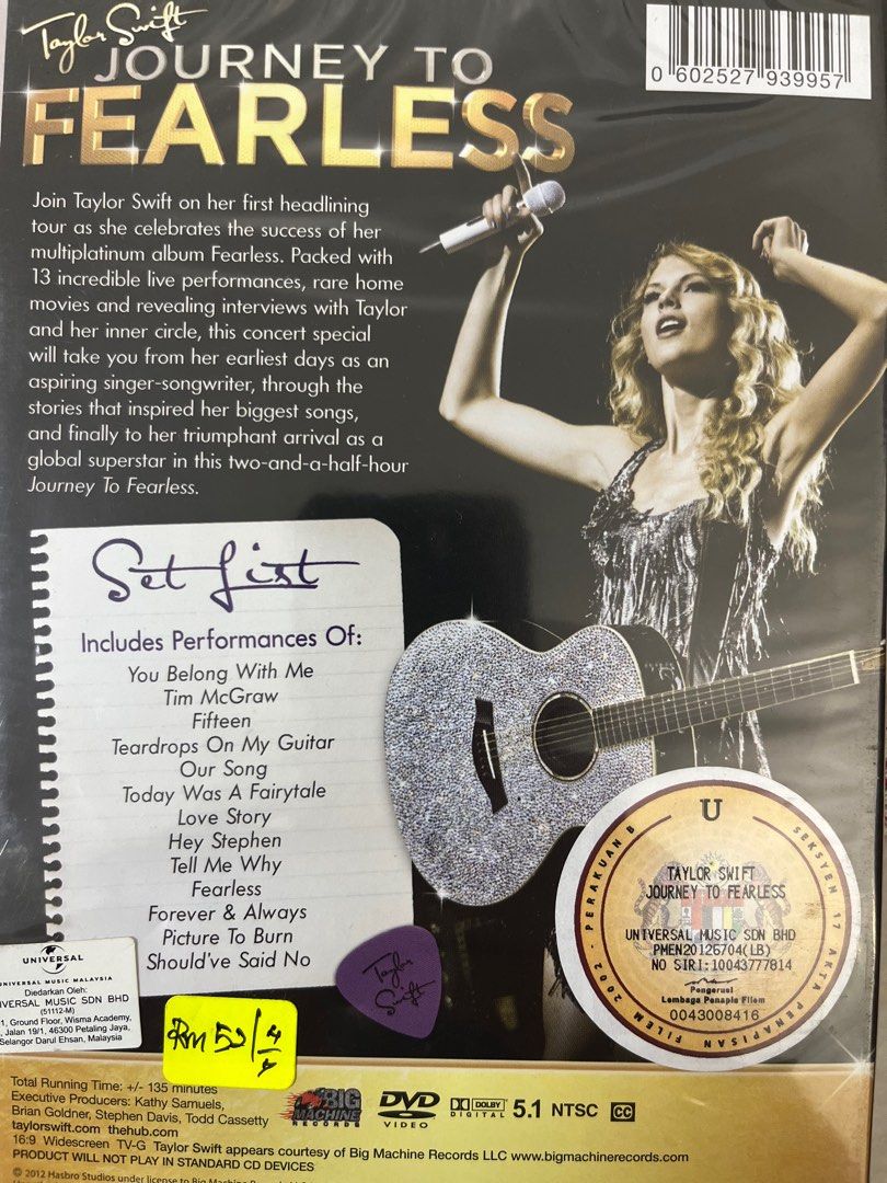 TAYLOR SWIFT FEARLESS DVD, Hobbies & Toys, Music & Media, CDs & DVDs on ...