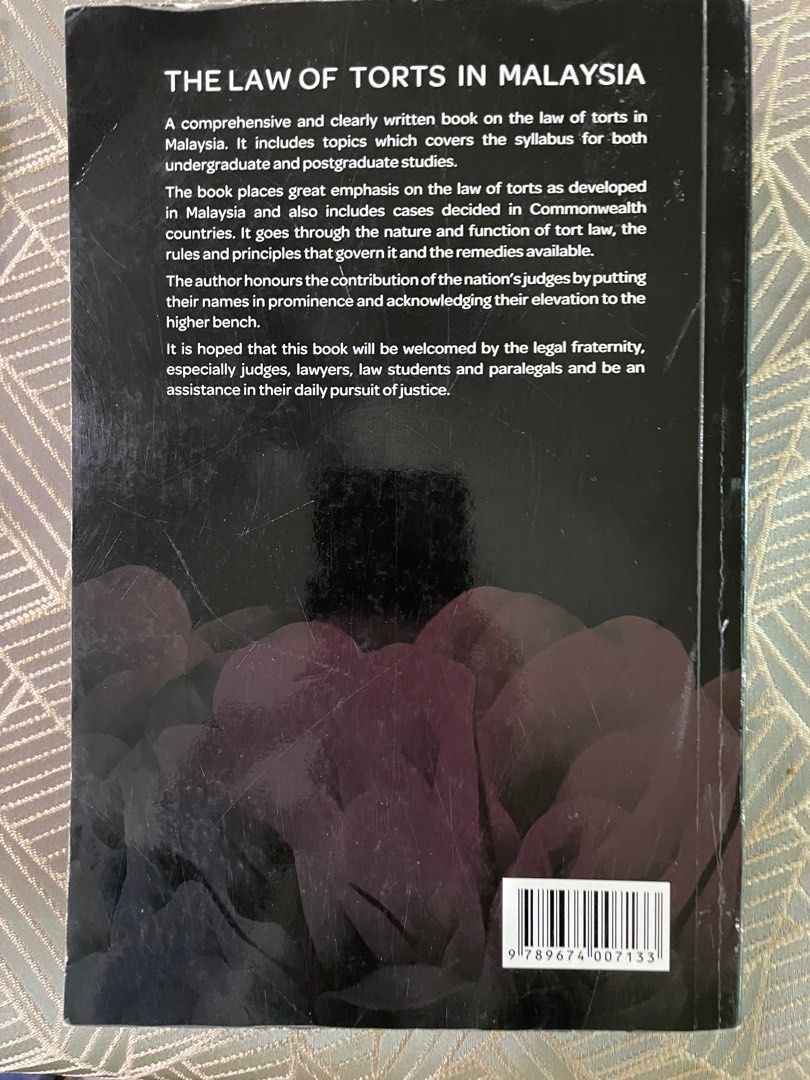 The law of torts in malaysia (original lexis nexis textbook), Hobbies ...