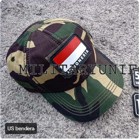 TOPI ARMY TACTICAL VELCRO INDONESIA loreng TNI tentara militer camo BP ...