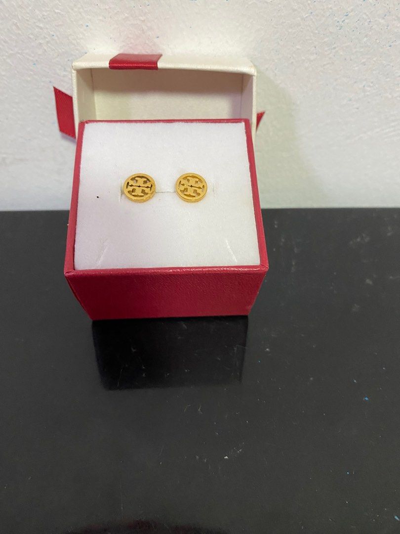 Tory Burch signature logo ear rings, Women's Fashion, Jewelry ...