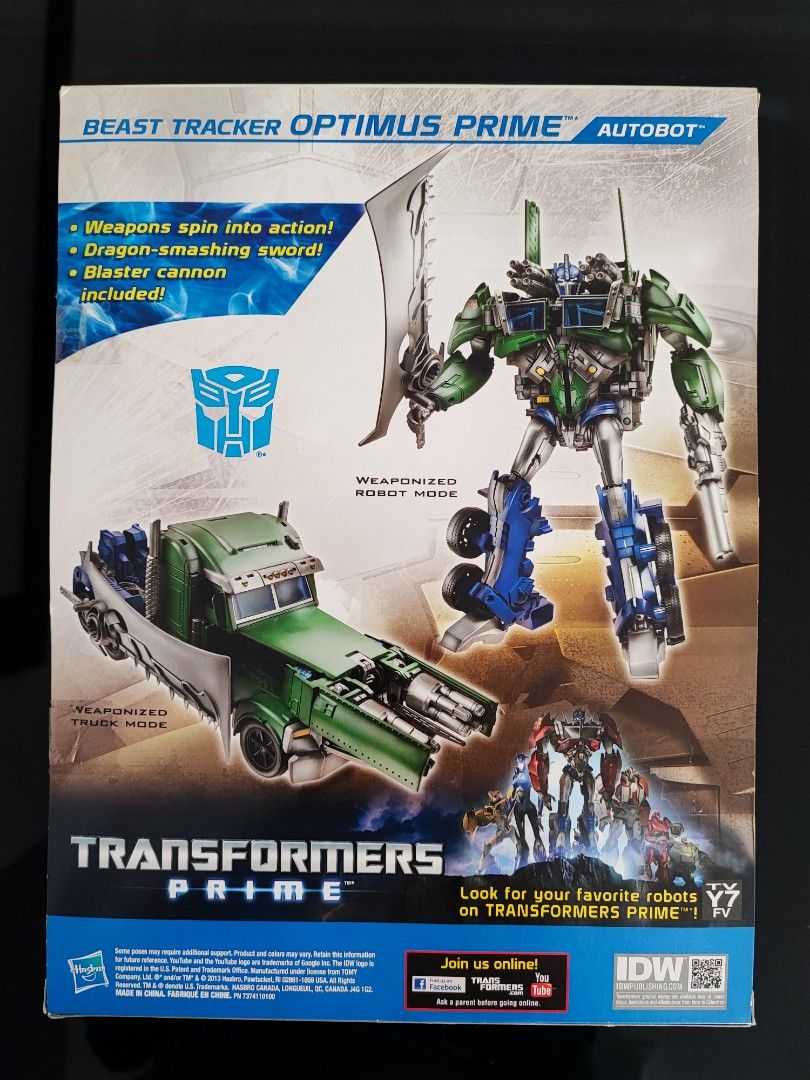 Transformer Optimus Prime Beast Tracker Hasbro Original with Box ...