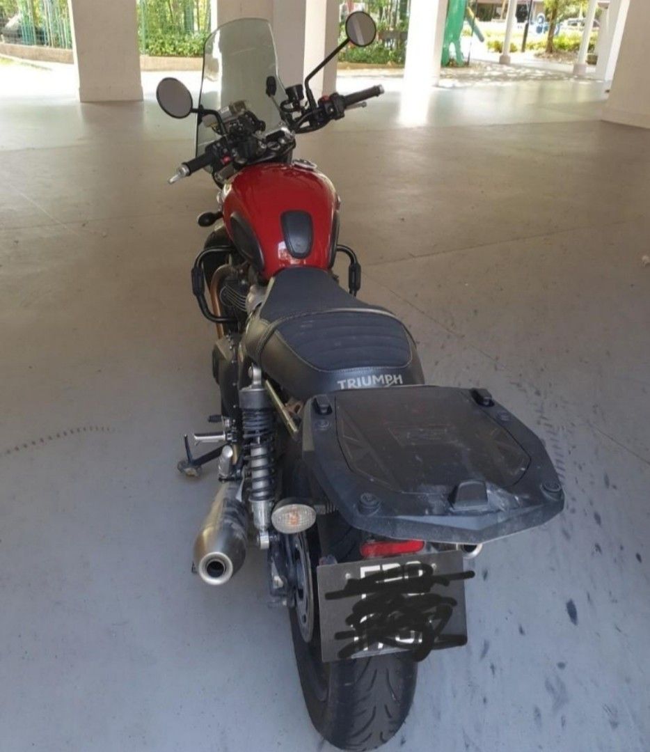 Triumph street twin- KAPPA / bracket, Motorcycles, Motorcycle ...