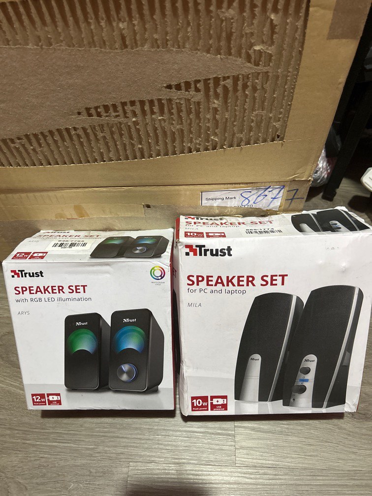 Trust speaker set for pc and laptop, Audio, Soundbars, Speakers ...