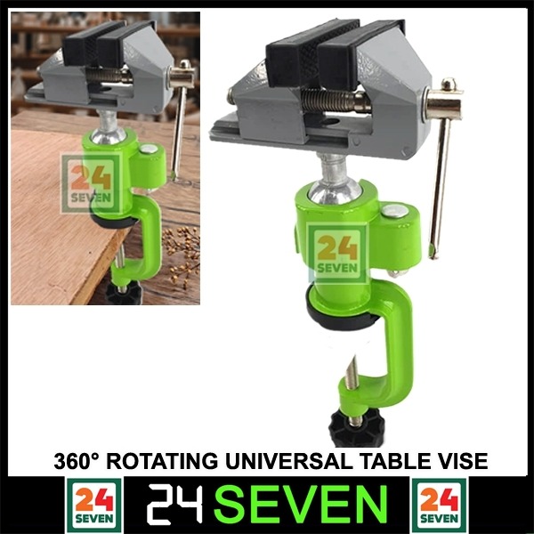 Universal Vise 360 Degree Rotating Table Bench Vice Swivel 3 DIY Bench ...