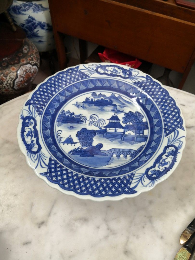 Vintage Blue and White Chinese Big Bowl, Hobbies & Toys, Collectibles ...