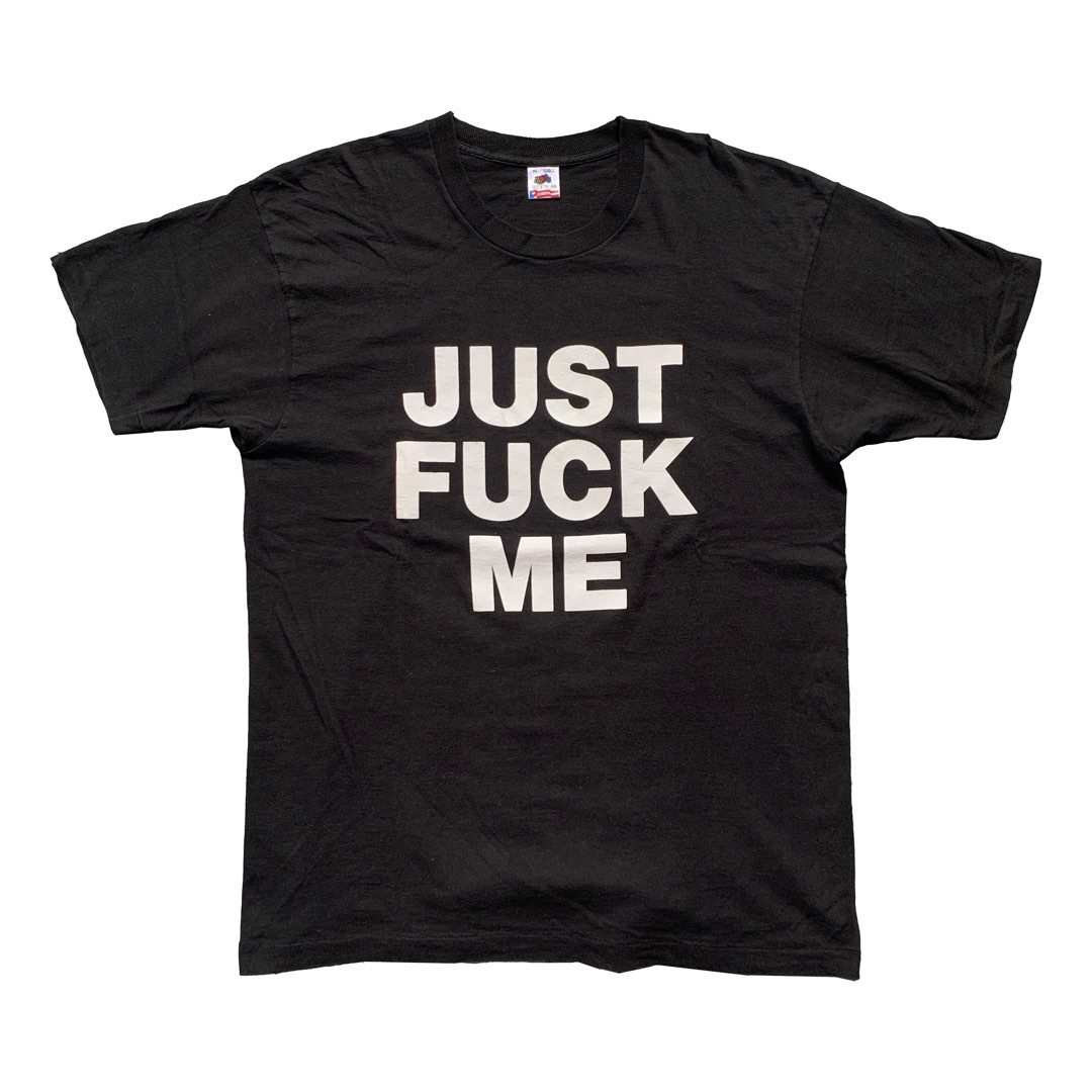 Vintage Just Fuck Me Statement Tee Shirt Mens Fashion Tops And Sets