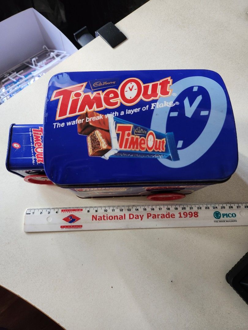 Vintage [TimeOut] chocolate bar tin truck, Hobbies & Toys, Memorabilia ...