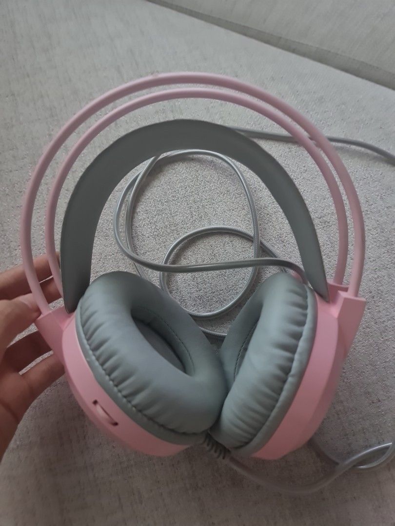 [WITH HEADSET AND MOUSE]Onikuma G26 Pinky chroma RGB Professional Blue ...