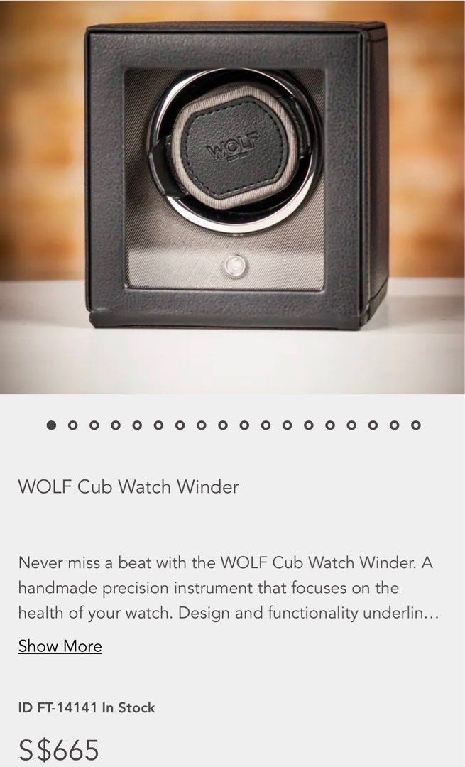Wolf Watch Winder, Luxury, Watches on Carousell