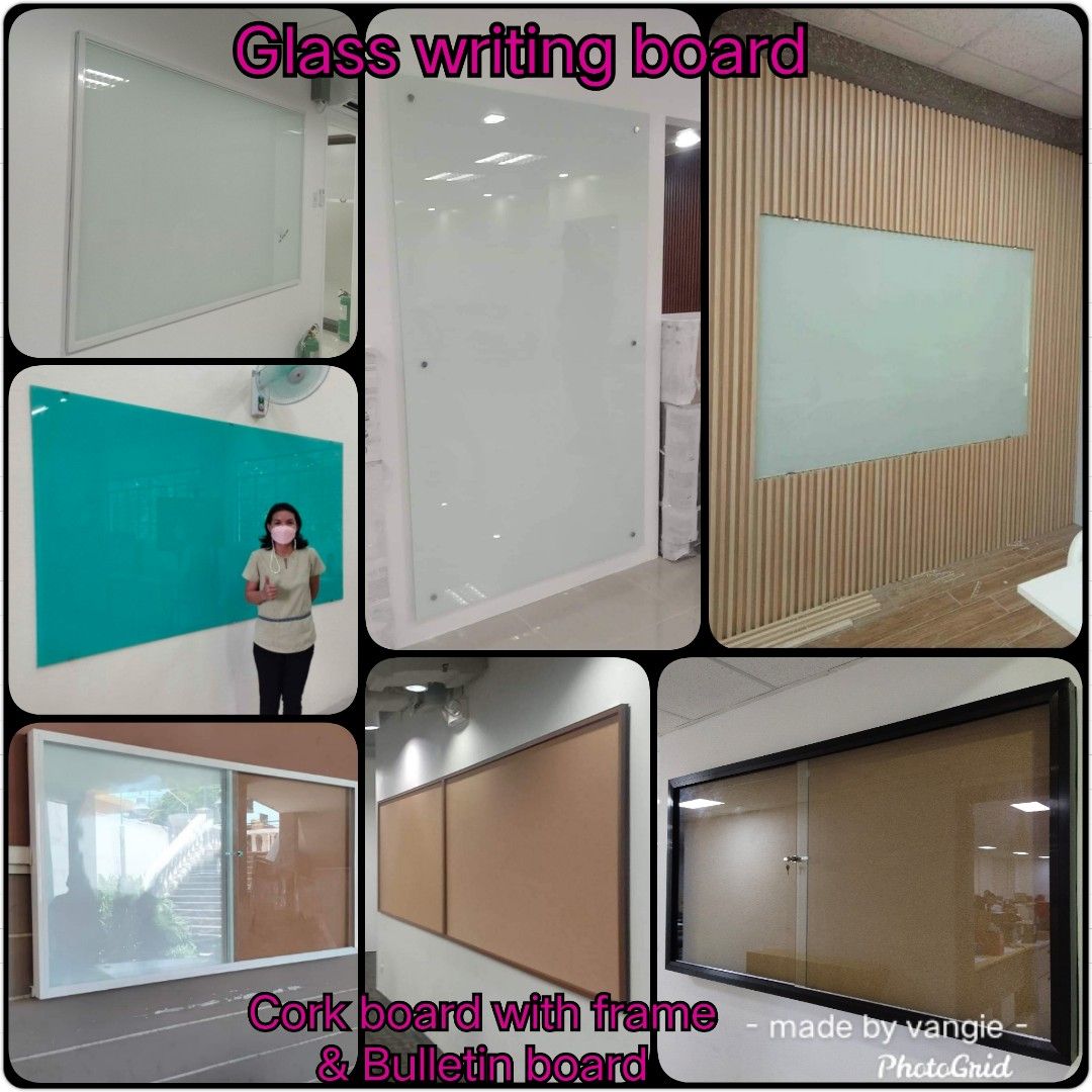 Writing Glass board Cork board amd Bulletin board, Furniture & Home ...