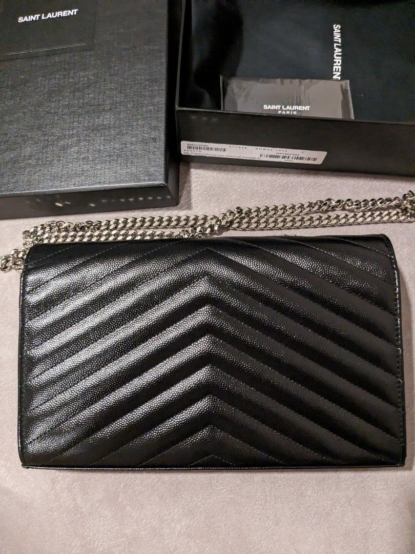 YSL Cassandre Matelasse Chain Wallet, Luxury, Bags & Wallets on Carousell