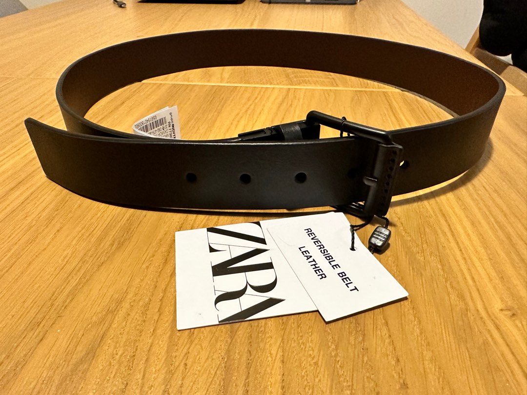 Zara Reversible Black & Brown Leather Belt, Men's Fashion, Watches ...
