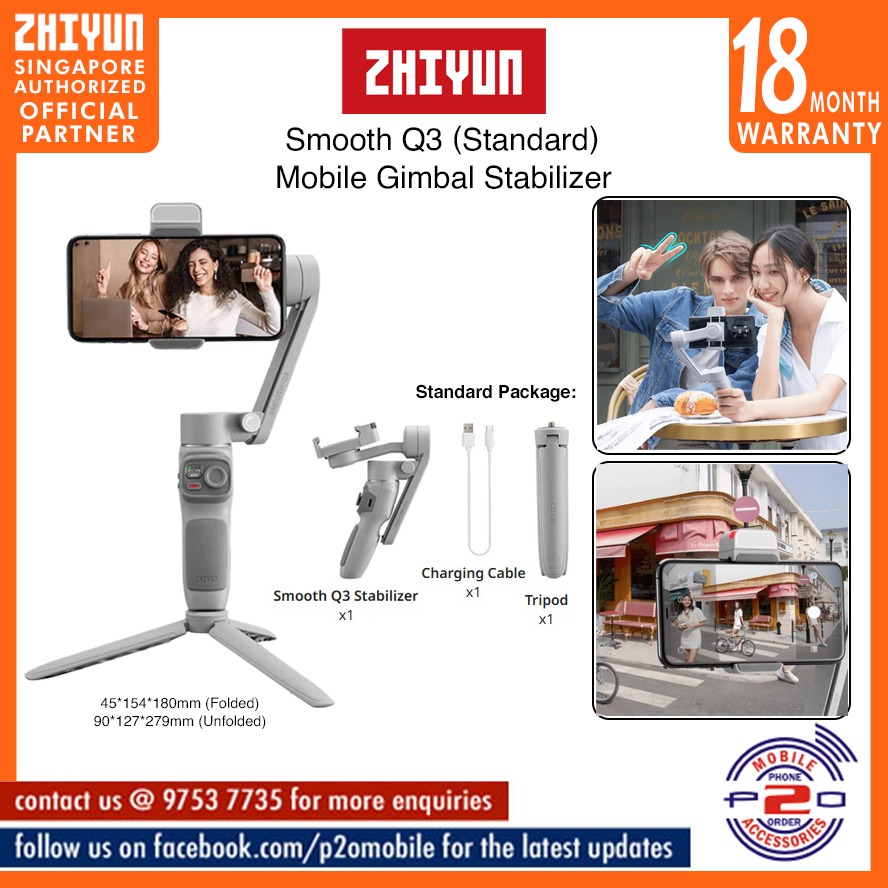 Zhiyun Smooth Q3 (Standard) Mobile Gimbal Stabilizer, Photography, Photography Accessories ...