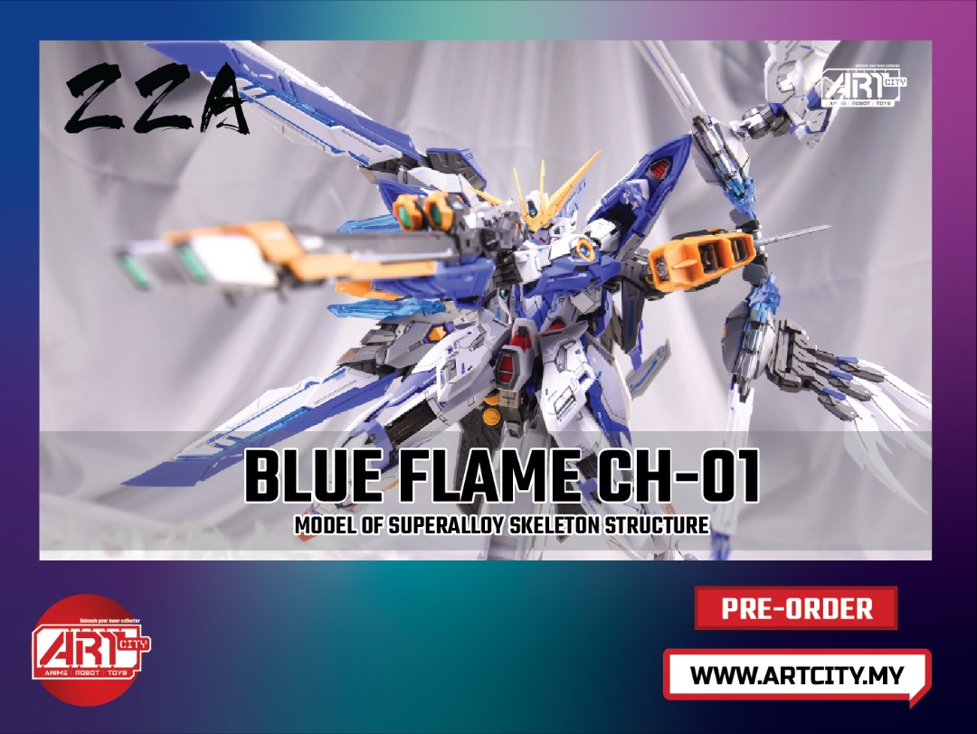 ZZA Model - Blue Flame CH01 - 1/100 Scale - Diecast Frame Model Kits ...