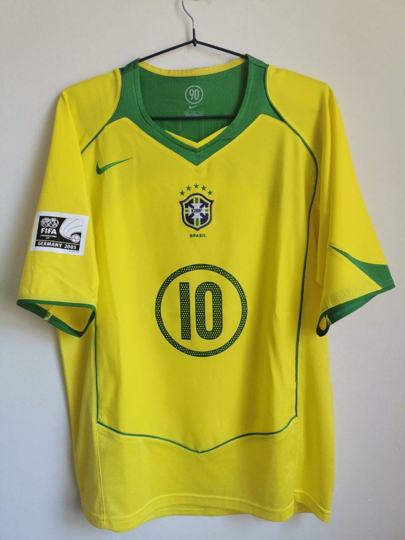 #10 RONALDINHO Brazil Home Shirt 2004-06 soccer/football jersey/kit ...