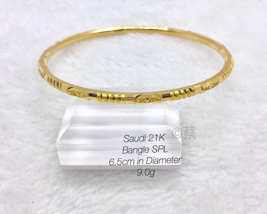 21K Saudi Gold Bangle, Women's Fashion, Jewelry & Organizers, Bracelets ...