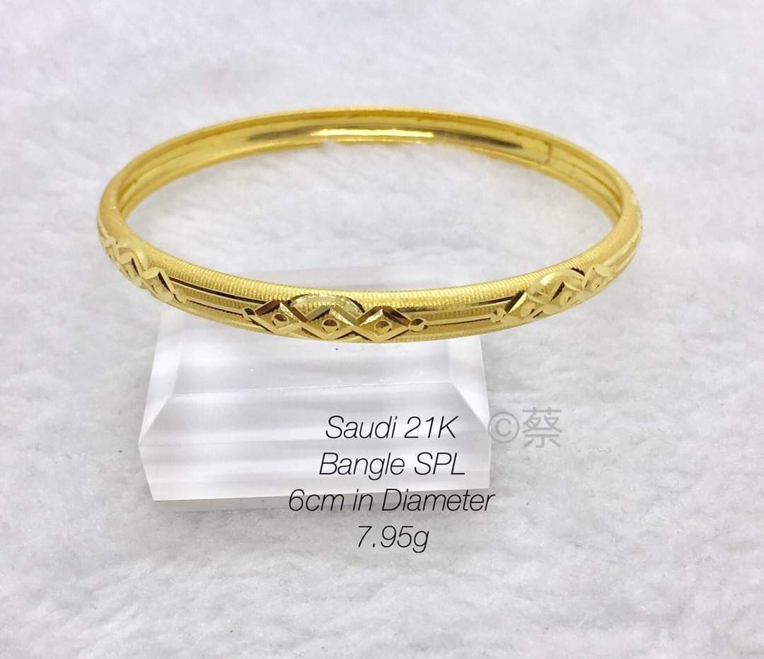 21K Saudi Gold Bangle, Women's Fashion, Jewelry & Organizers, Bracelets ...