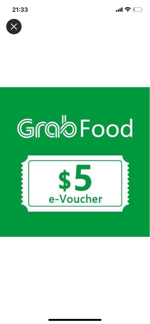 $5 Grabfood Vouchers (Code), Tickets & Vouchers, Vouchers on Carousell