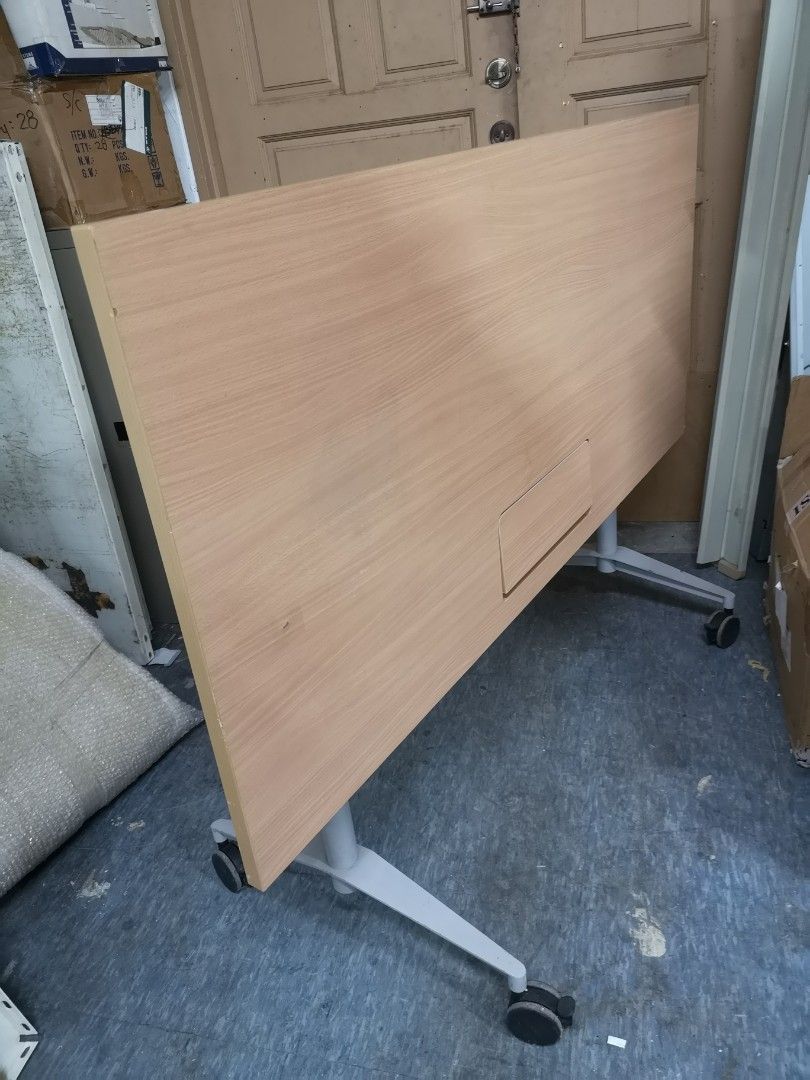 5ft foldable office table with wheels, Furniture & Home Living ...