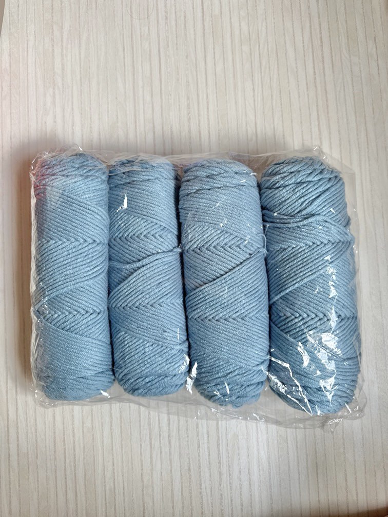 8ply Milk Cotton Yarn Blue (400g total), Hobbies & Toys, Stationery ...