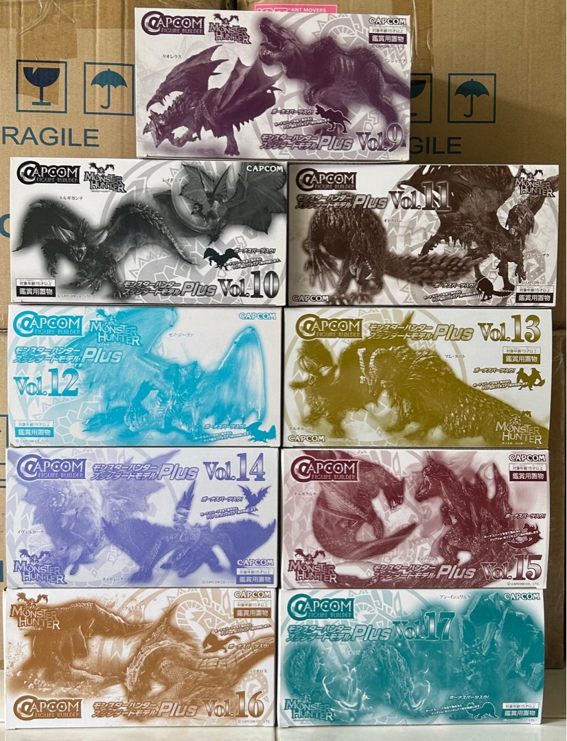9x Boxes of Monster Hunter Capcom Figure Builder (CFB Volumes 9-17 ...