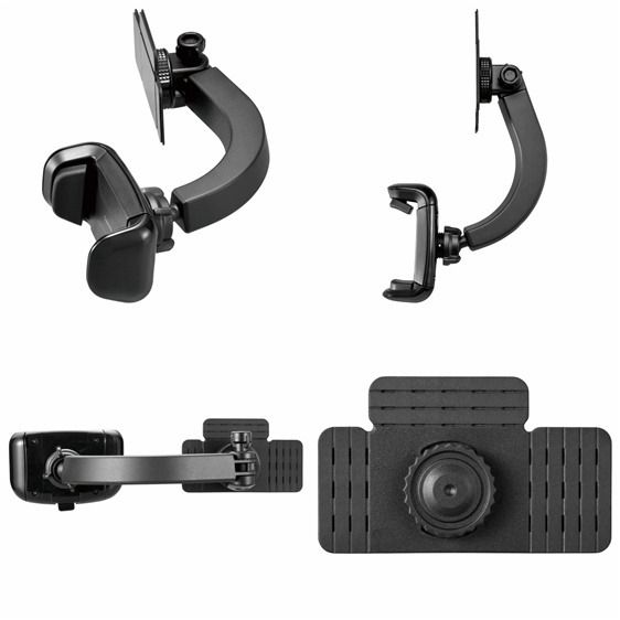 權世界@汽車用品 日本CARMATE 儀錶板螢幕面板後黏貼用 360度旋轉桿 智慧型手機架 車架 SA35, 汽機車零配件在旋轉拍賣