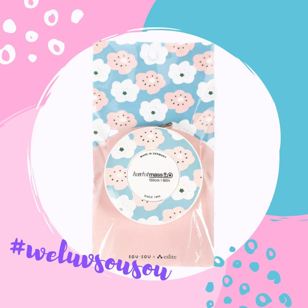 香港現貨！台灣誠品 限定SOU．SOU X hoechstmass rollfix 捲尺 軟尺 拉尺 微笑 藍色 sousou, 興趣及遊戲, 手作＆自家設計, 工藝用品及工具 - Carousell