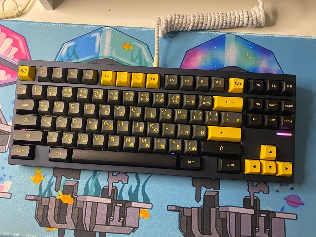 Akko Black & Gold 158-key Full Keycap Set, Double-shot PBT ASA Key Cap ...
