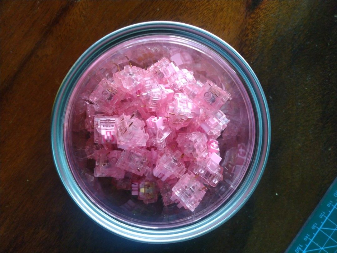 Akko Jelly Pink switches lubed 45pcs, Computers & Tech, Parts ...