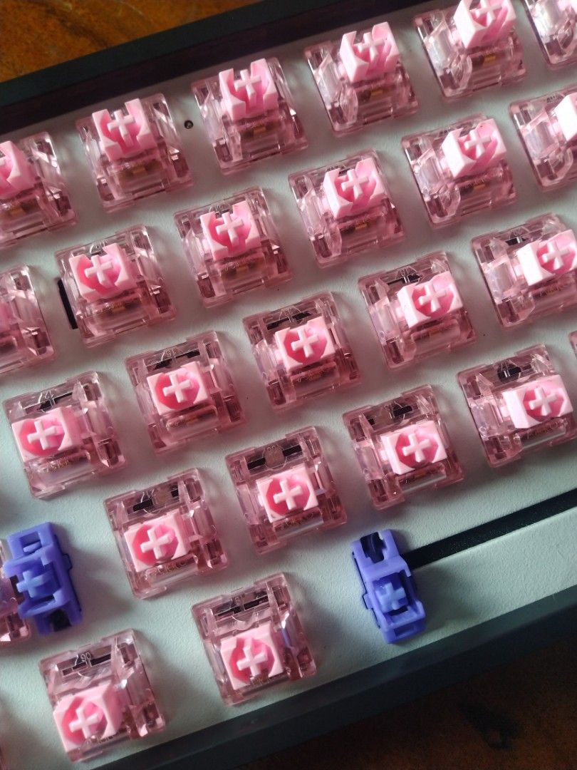 Akko Jelly Pink switches lubed 45pcs, Computers & Tech, Parts ...