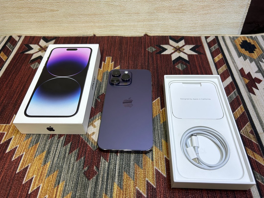 Apple iPhone 14 Promax 128gb Openline 100% BattHealth NTC Deep Purple Complete | Warranty til ...