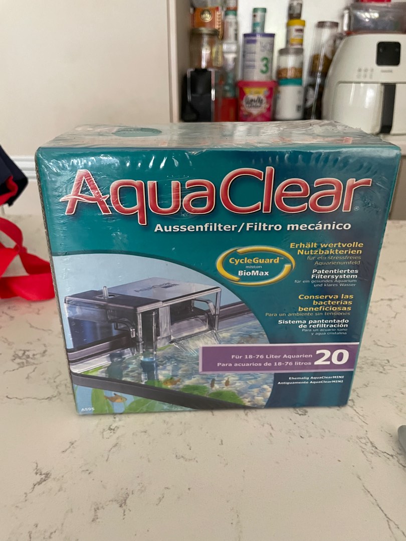 Aquaclear 20 hang on back filter, Pet Supplies, Homes & Other Pet Accessories on Carousell